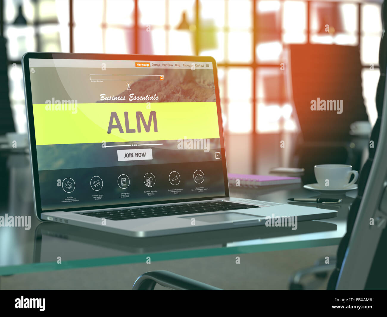 ALM Concept on Laptop Screen Stock Photo - Alamy