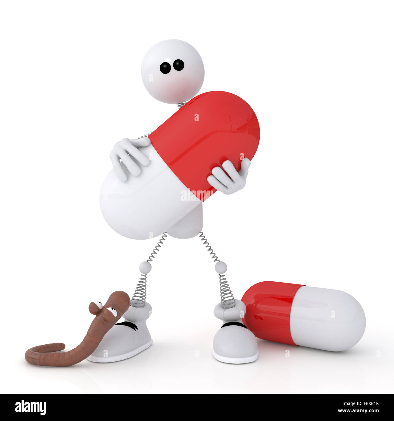 The 3D white person with a medical syringe Stock Photo - Alamy