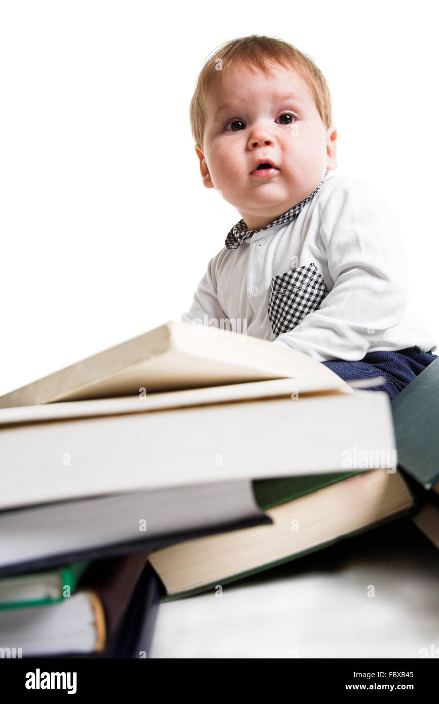 boy with books Stock Photo - Alamy