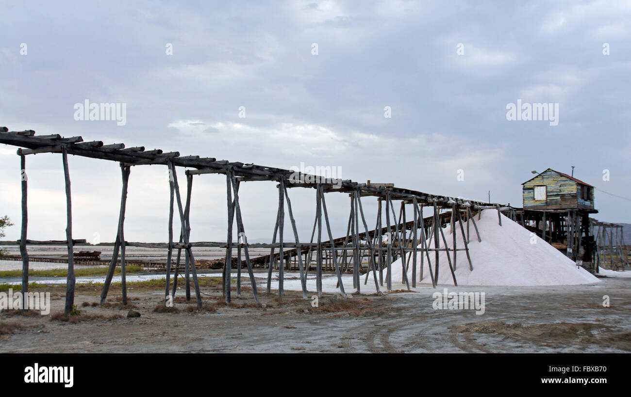 old weathered caribbean salt refinery Stock Photo - Alamy