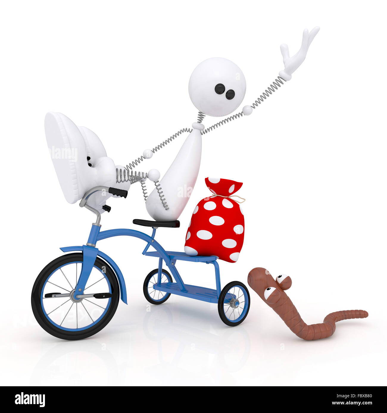 Bicycle character Cut Out Stock Images & Pictures - Alamy