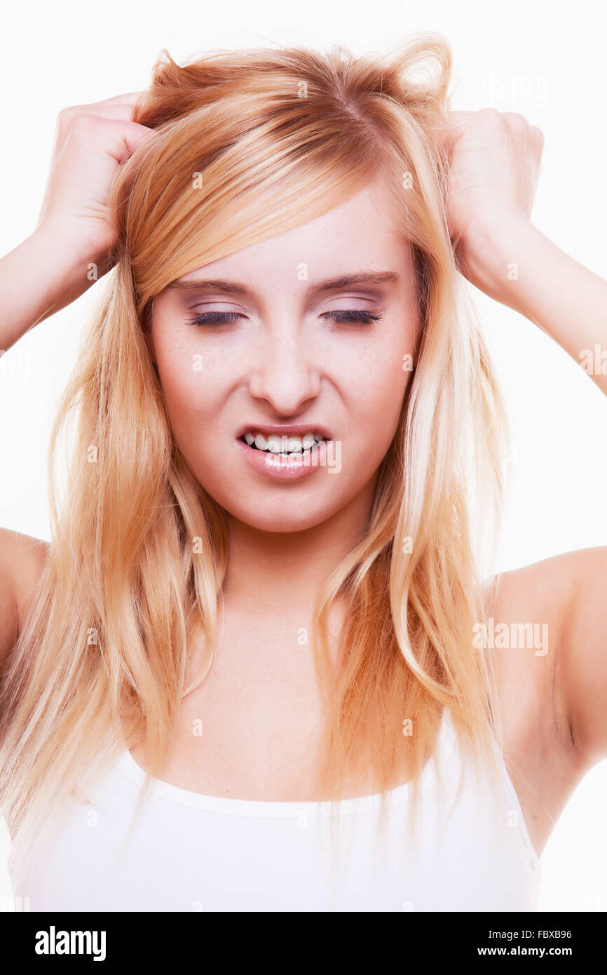 Pulling out hair hi-res stock photography and images - Alamy