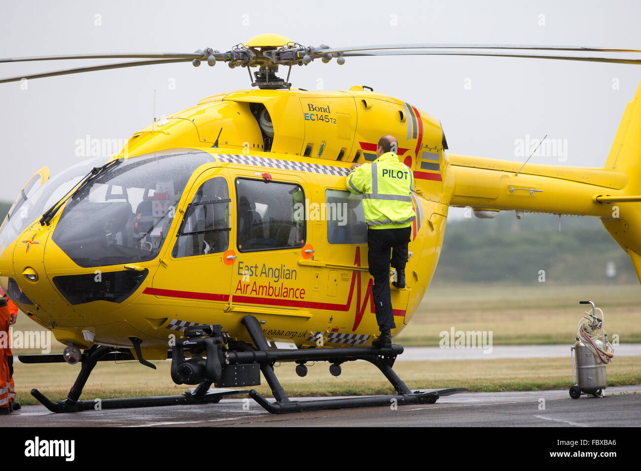 Prince William at Cambridge Airport on the first day of his new job as ...