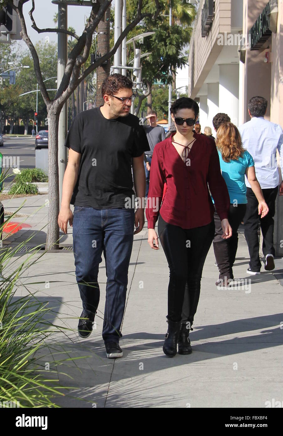 Emmy Rossum looks tense while out and about with her fiancé, Producer ...