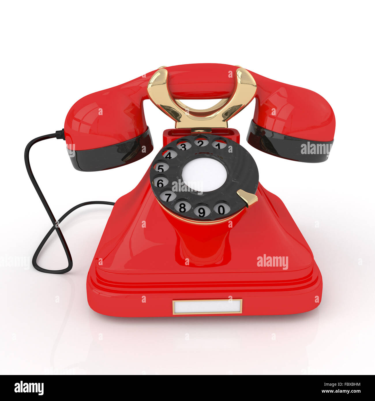 3d Retro phone Stock Photo - Alamy