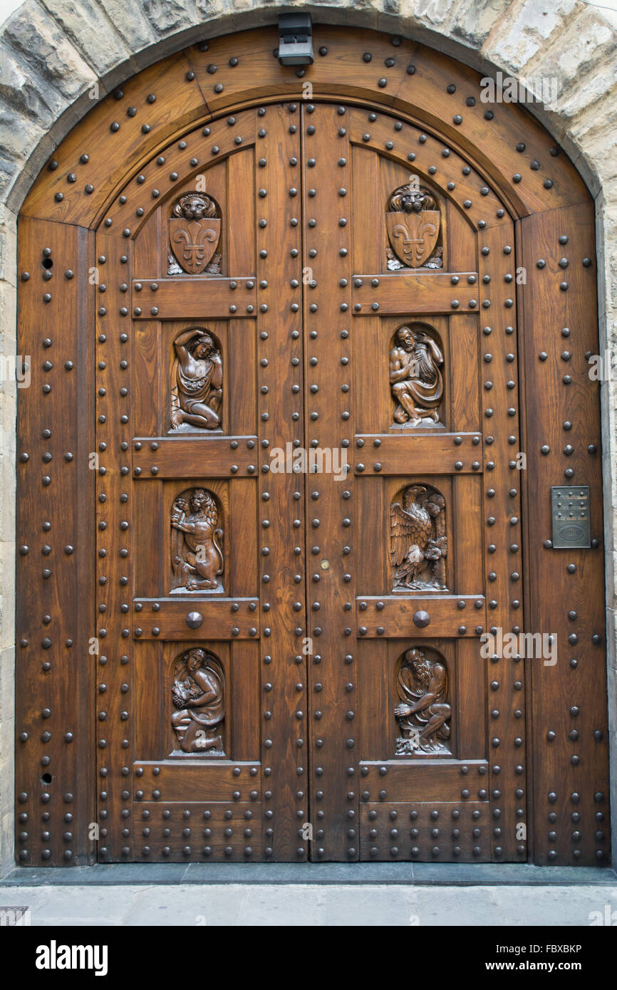Museum door in Florence, Italy Stock Photo - Alamy