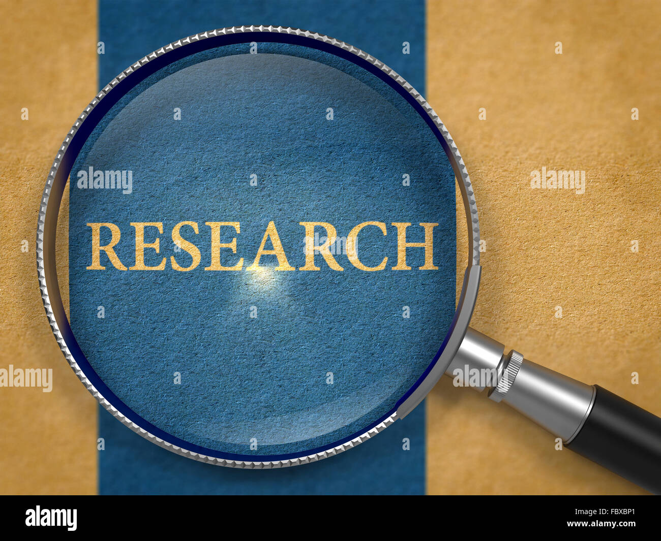 Research through Lens on Old Paper Stock Photo - Alamy