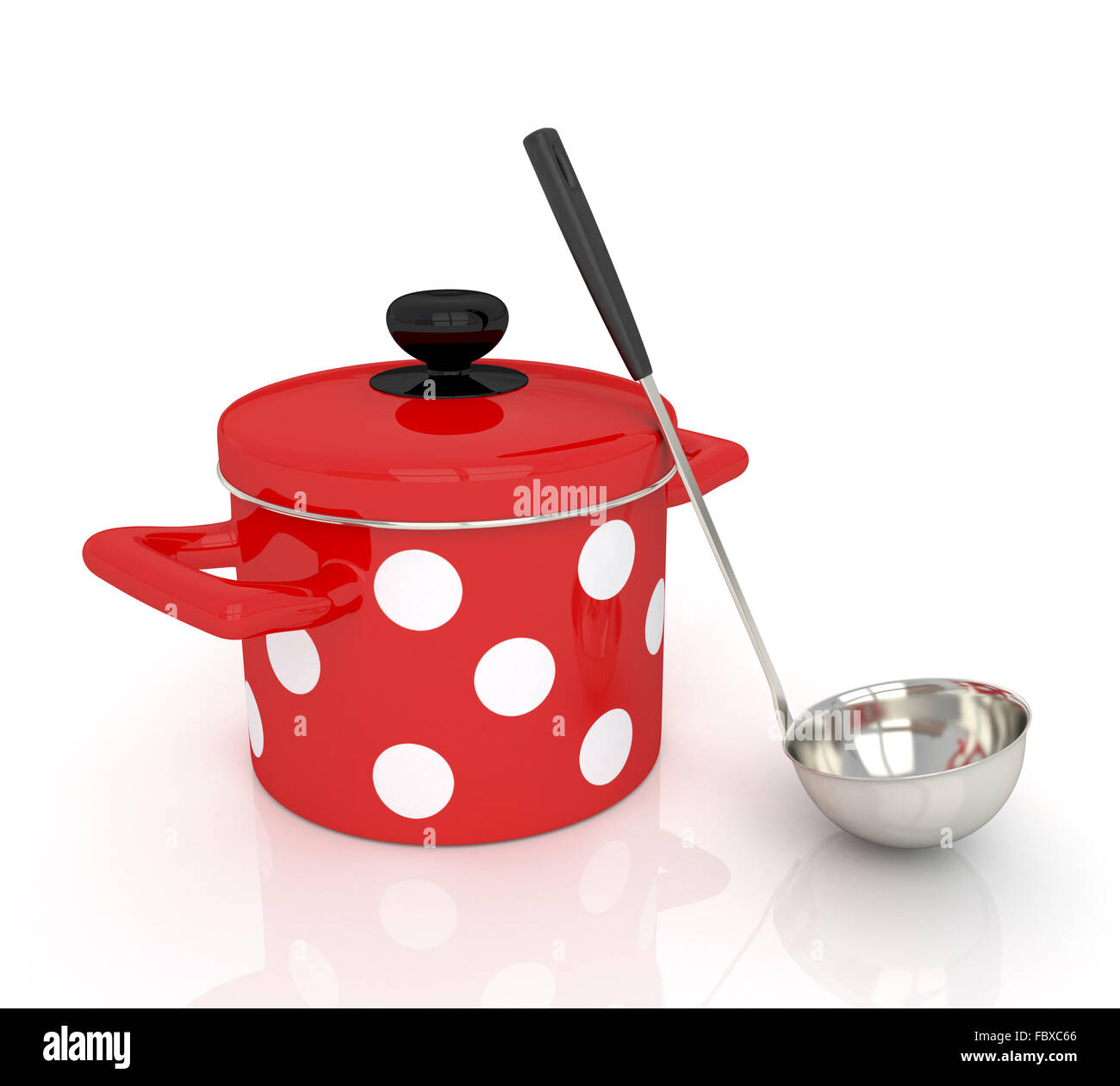 Pan with a ladle Stock Photo - Alamy