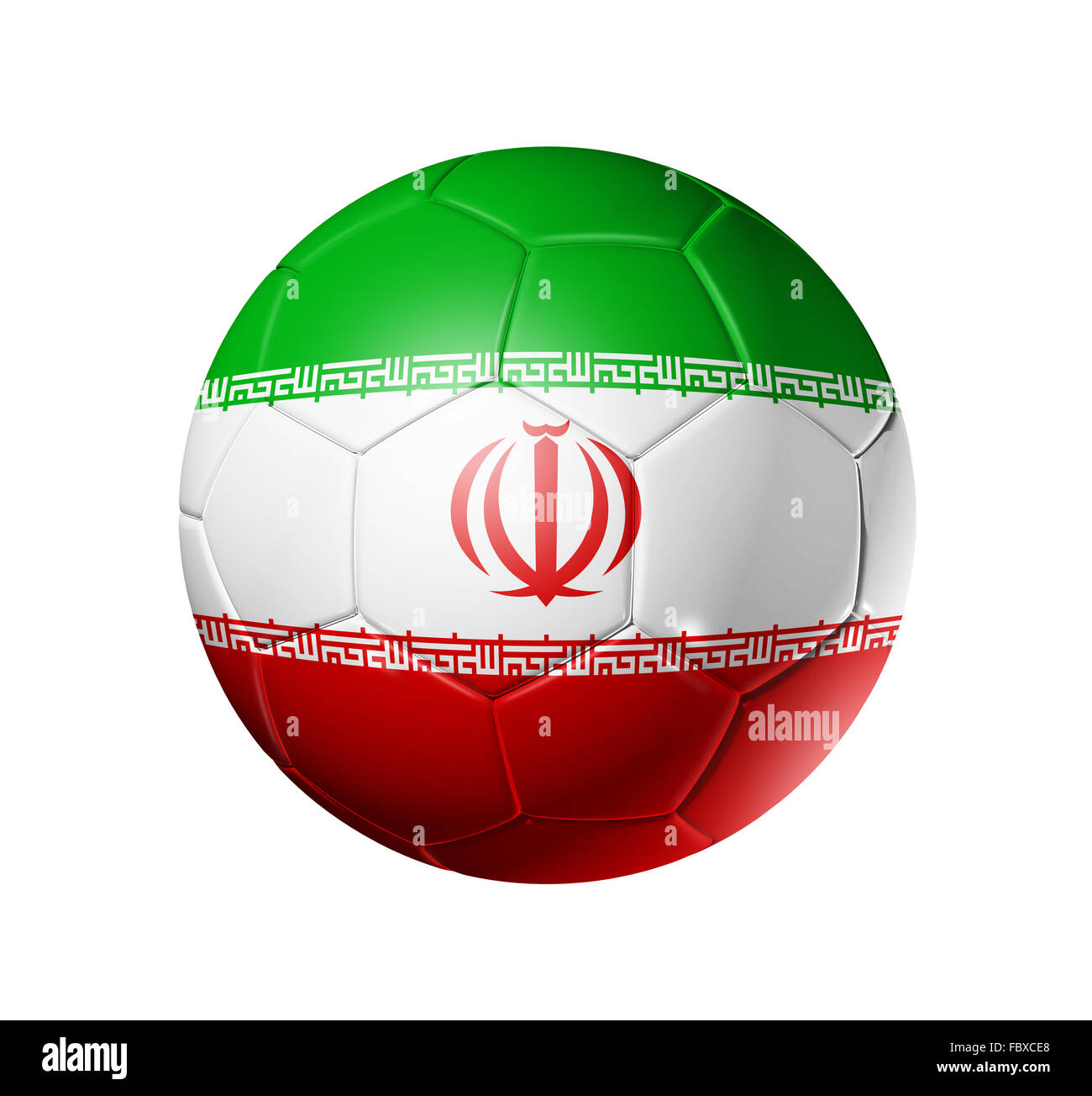 Soccer football ball with Iran flag Stock Photo - Alamy