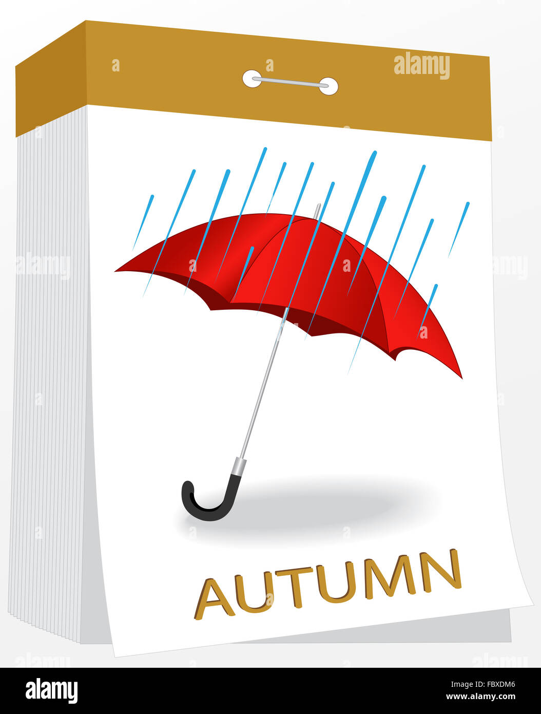 Wall tear-off calendar, autumn Stock Photo - Alamy