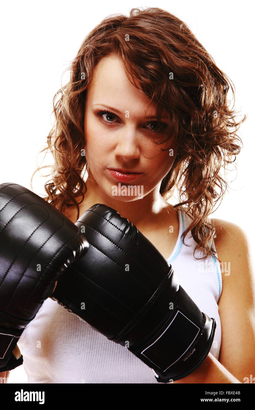 Female boxing isolated hi-res stock photography and images - Alamy