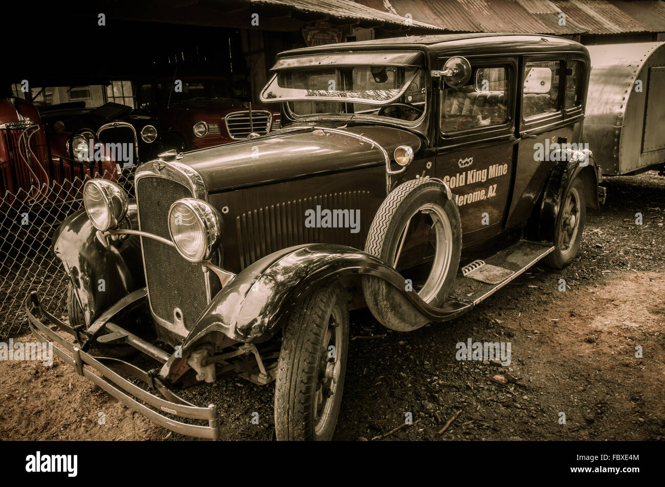 Jerome Arizona mining car Stock Photo - Alamy