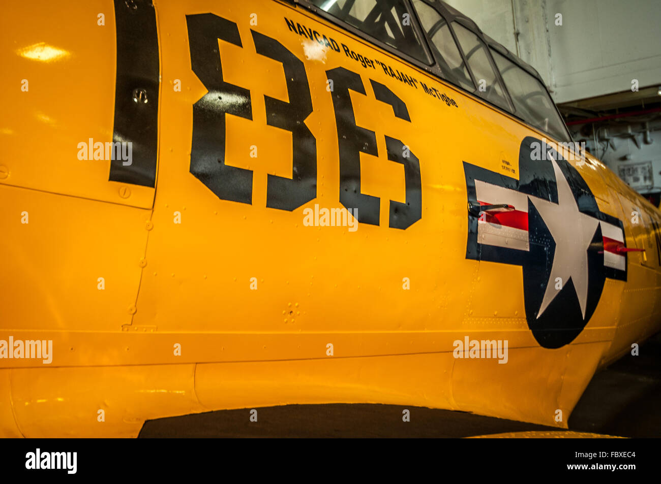 Plane 186 uss midway Stock Photo - Alamy