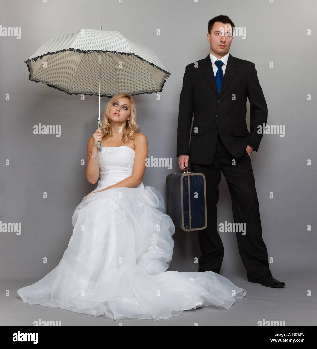 Married couple problem, indifference depression discord Stock Photo - Alamy