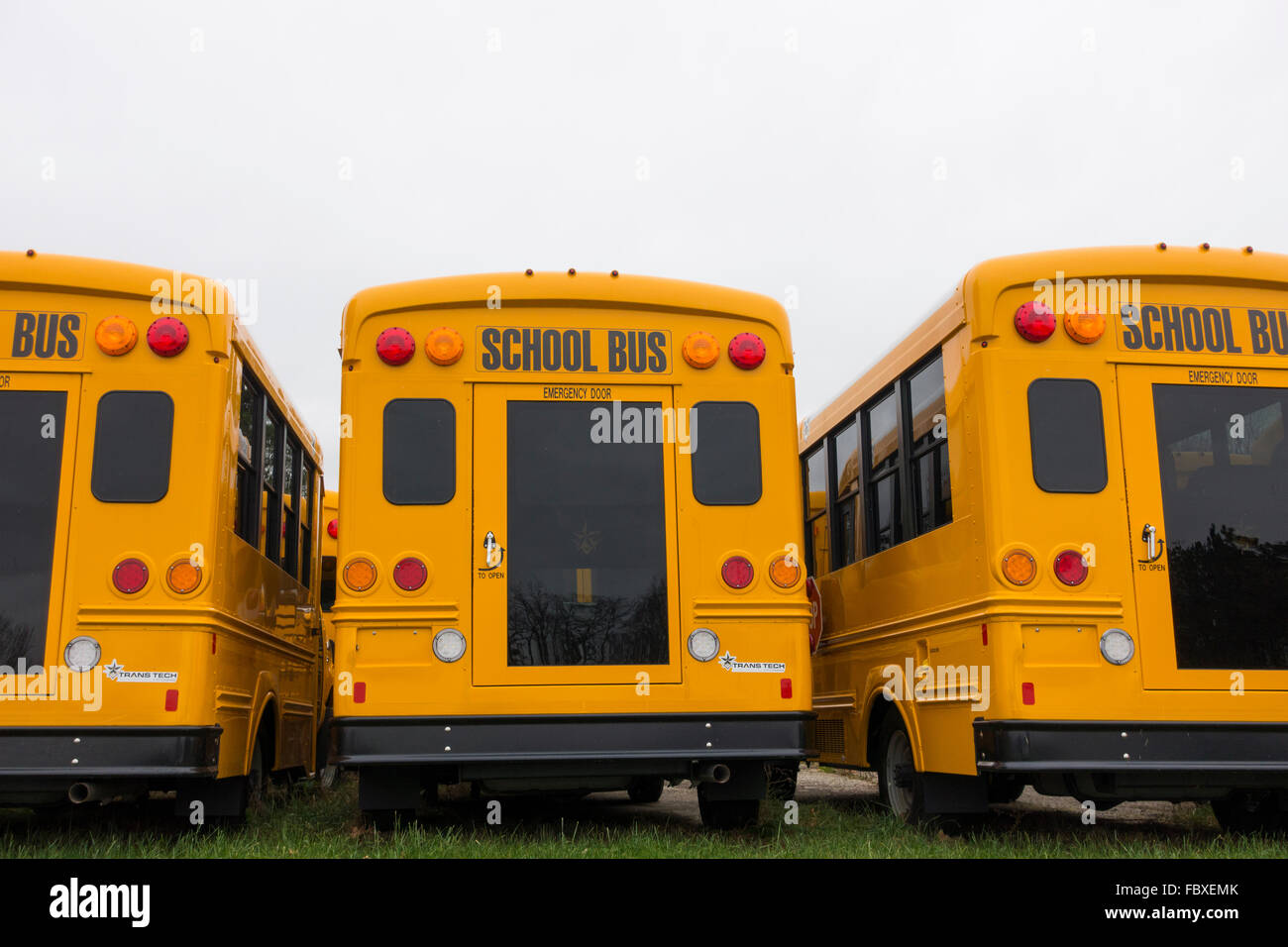 school buses parked outside in Warwick NY Stock Photo - Alamy