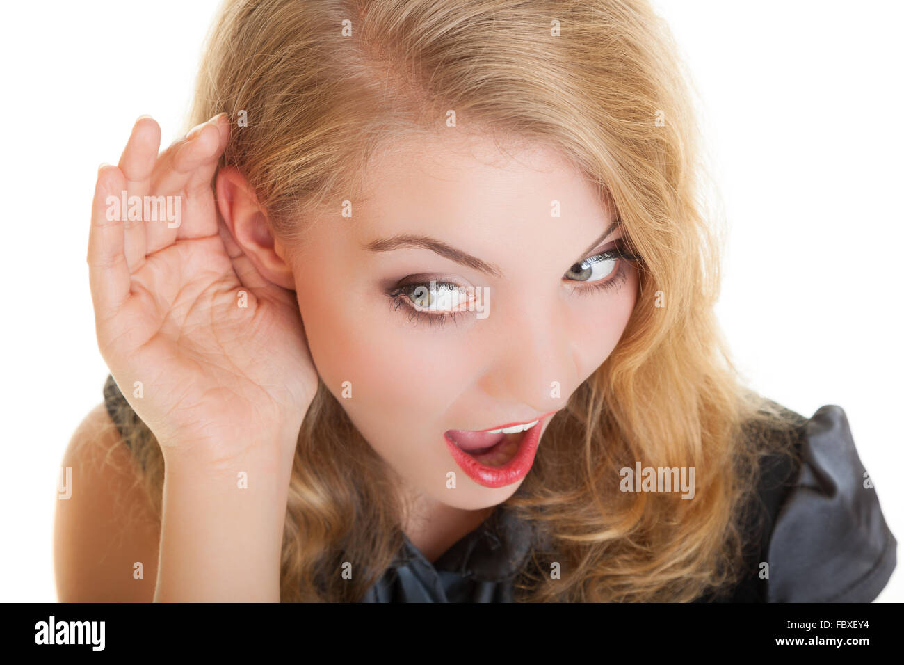 Face behind hand hi-res stock photography and images - Alamy