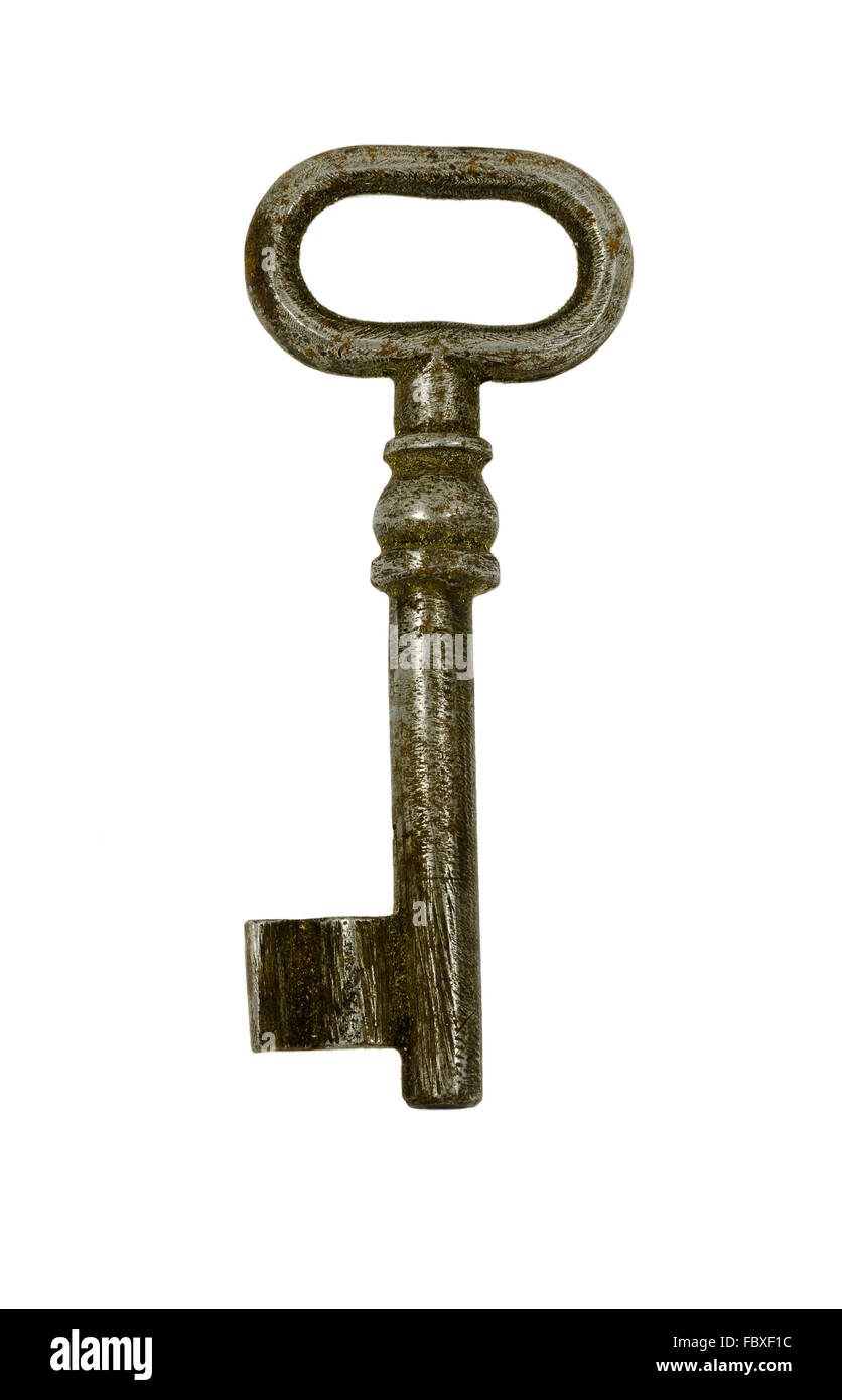 big rusty old key Stock Photo - Alamy