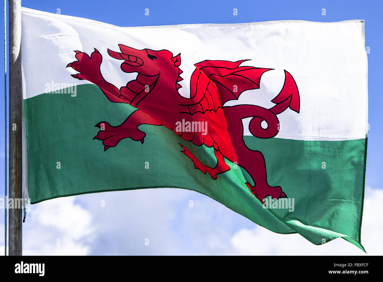 Red dragon flag hi-res stock photography and images - Alamy