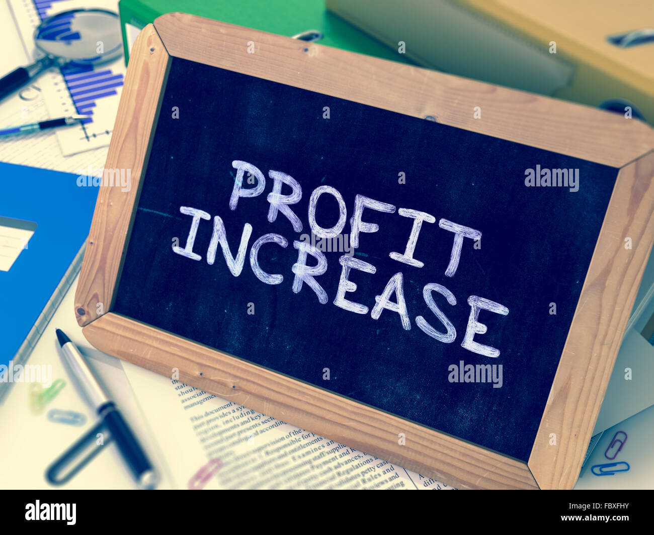 Hand Drawn Profit Increase Concept on Small Chalkboard Stock Photo - Alamy