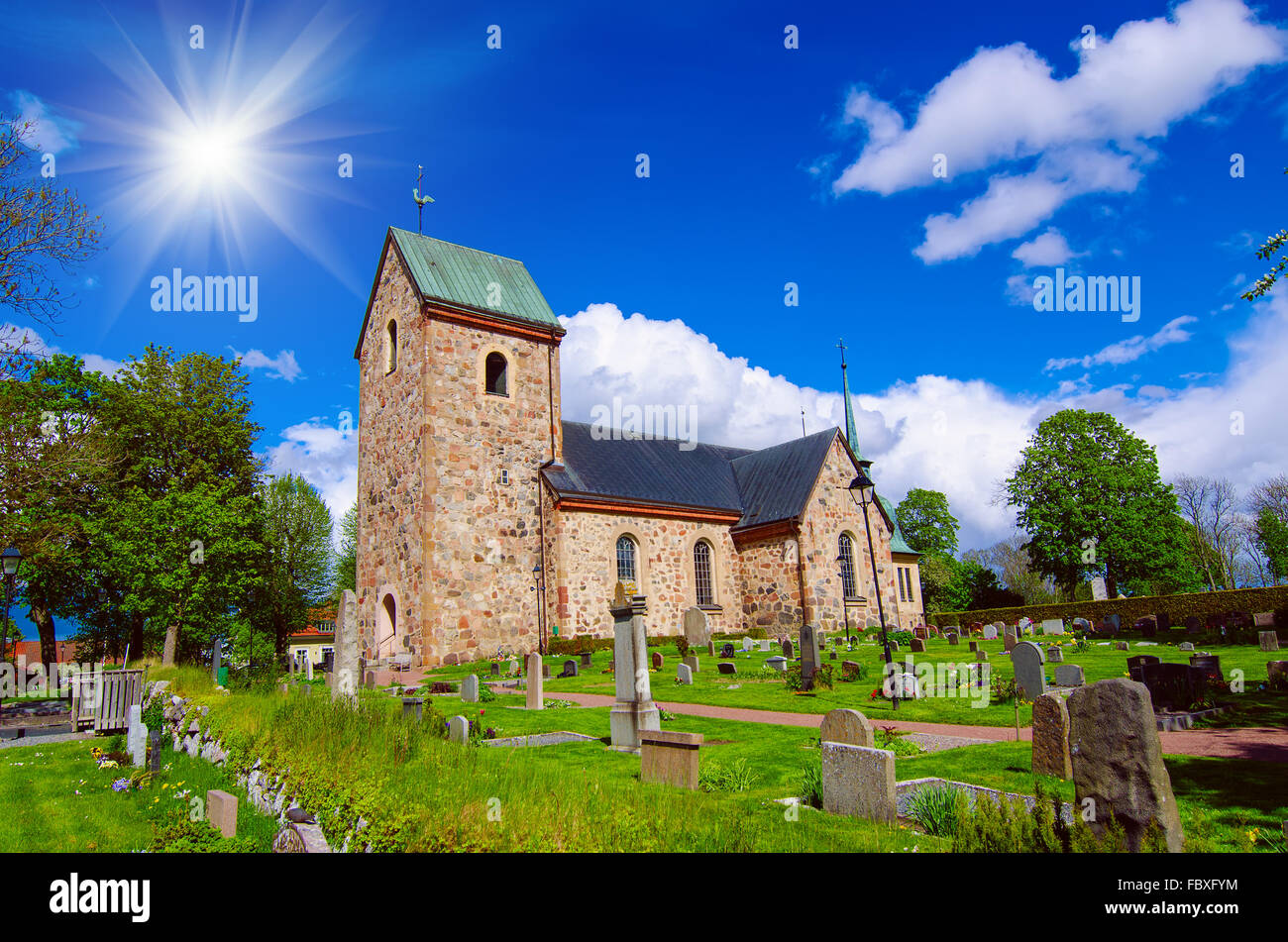 Old sweden church Stock Photo - Alamy