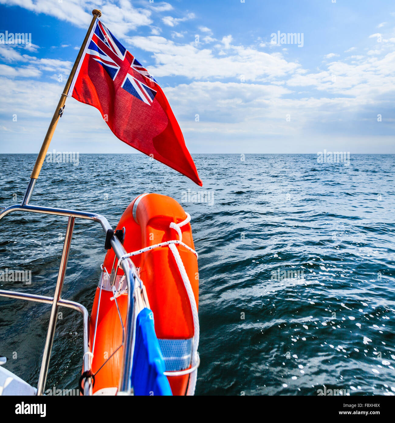 Yacht with british flag hi-res stock photography and images - Alamy