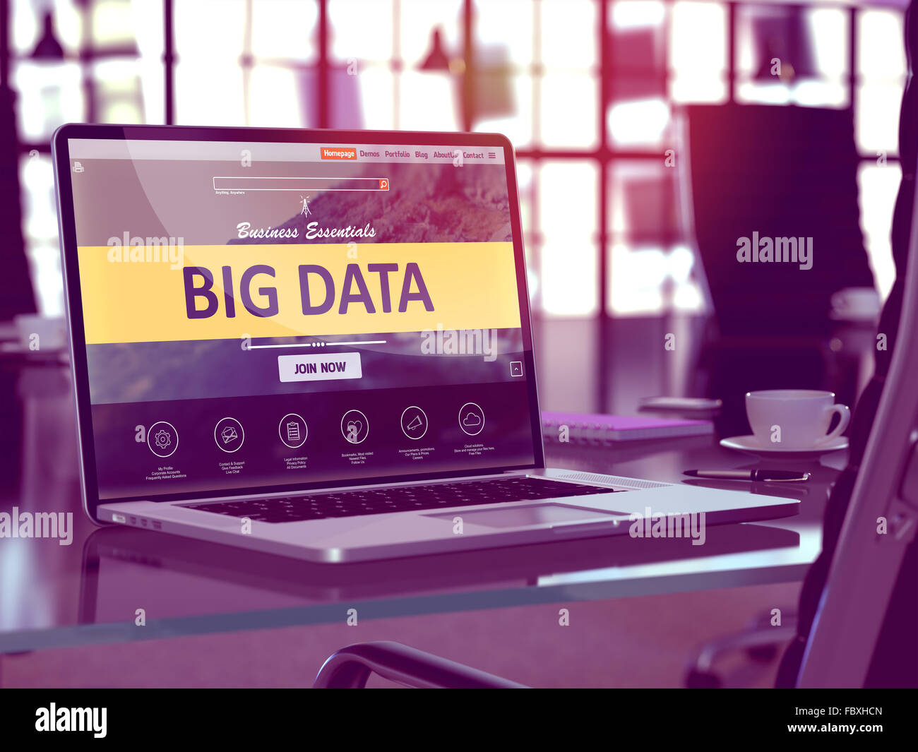 Big Data Concept on Laptop Screen Stock Photo - Alamy