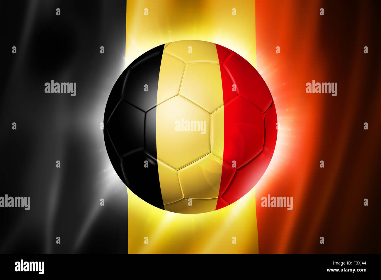 Soccer football ball with Belgium flag Stock Photo - Alamy
