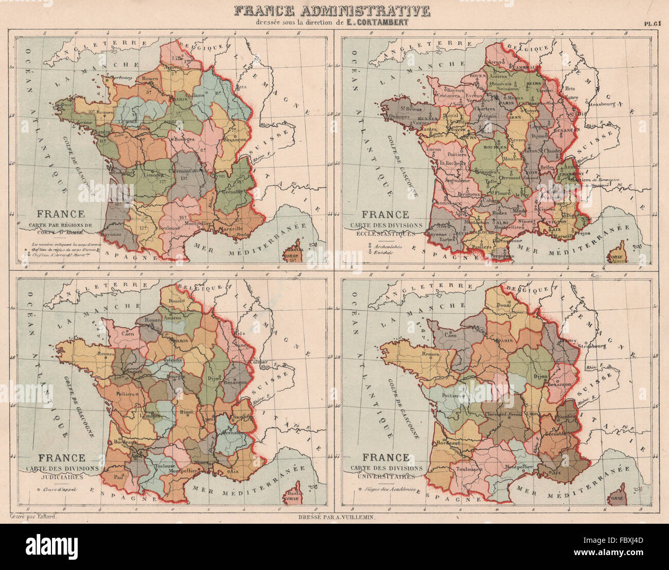 Regions Of The France Map Stock Photos & Regions Of The France Map ...
