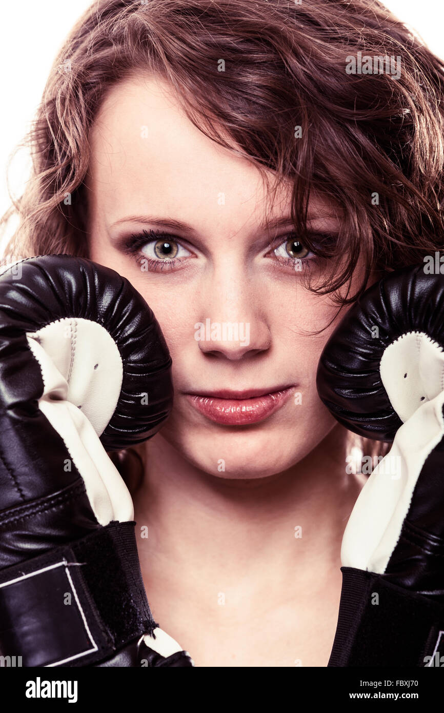 Boxer training gloves in gym hi-res stock photography and images - Alamy