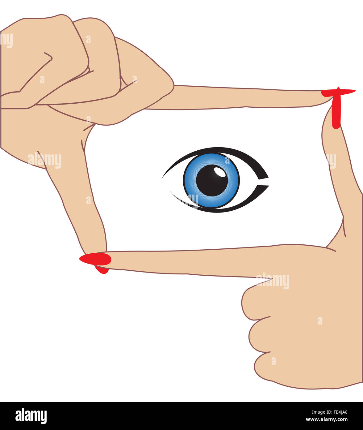 Hands and Eyes Stock Photo - Alamy