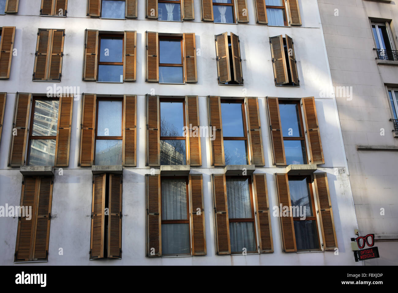 Paris wooden shutters hi-res stock photography and images - Alamy