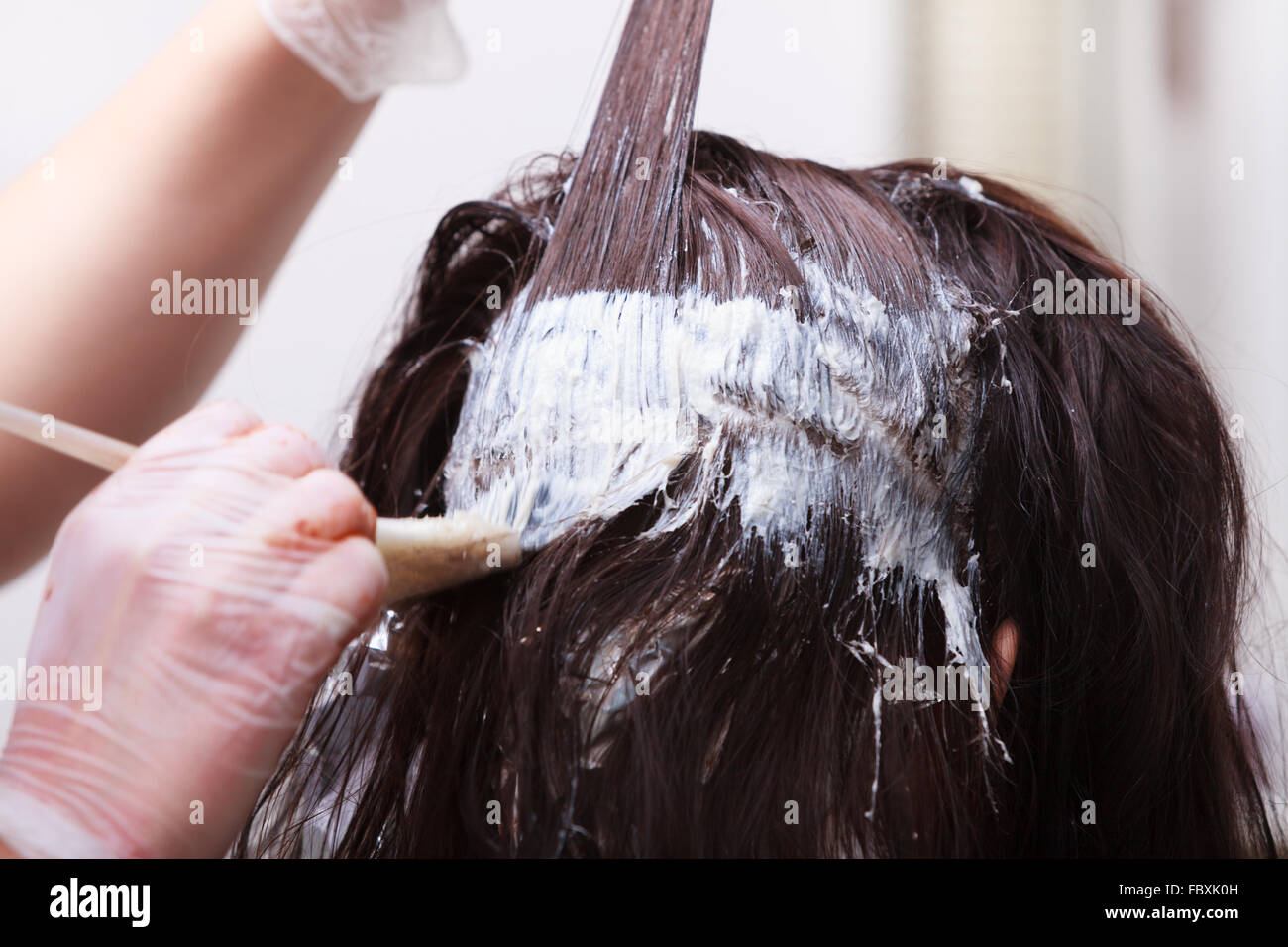 Hair coloring customer hi-res stock photography and images - Alamy