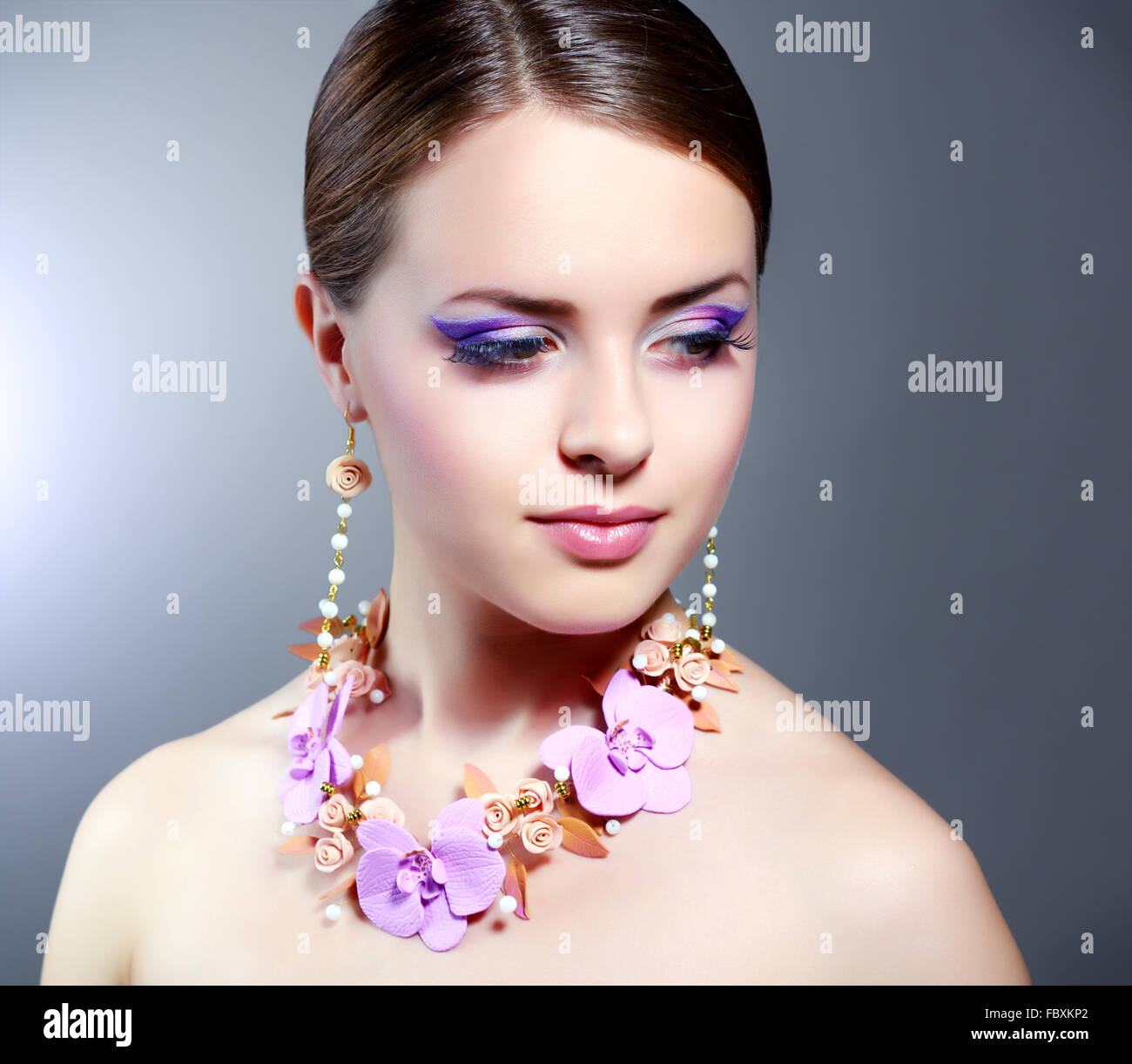 Girl with beautiful make-up Stock Photo - Alamy