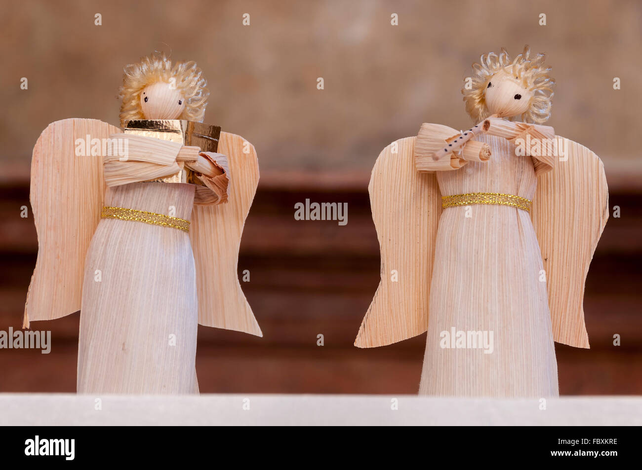 Traditional slovak yellow corn leaves angels Stock Photo - Alamy