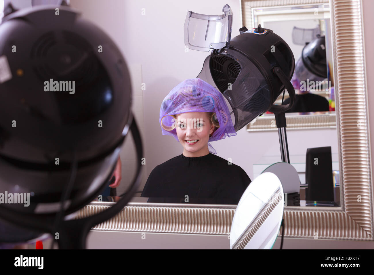Hair net curlers hi-res stock photography and images - Alamy
