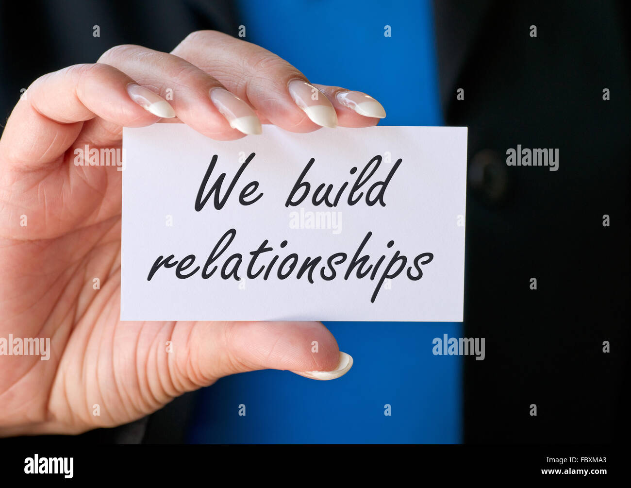 We build relationships Stock Photo - Alamy