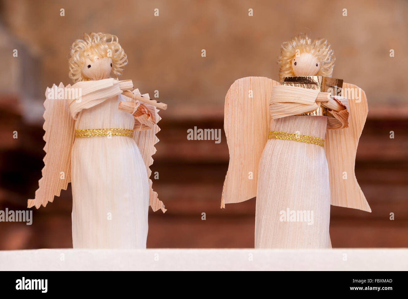 Traditional slovak yellow corn leaves angels Stock Photo - Alamy