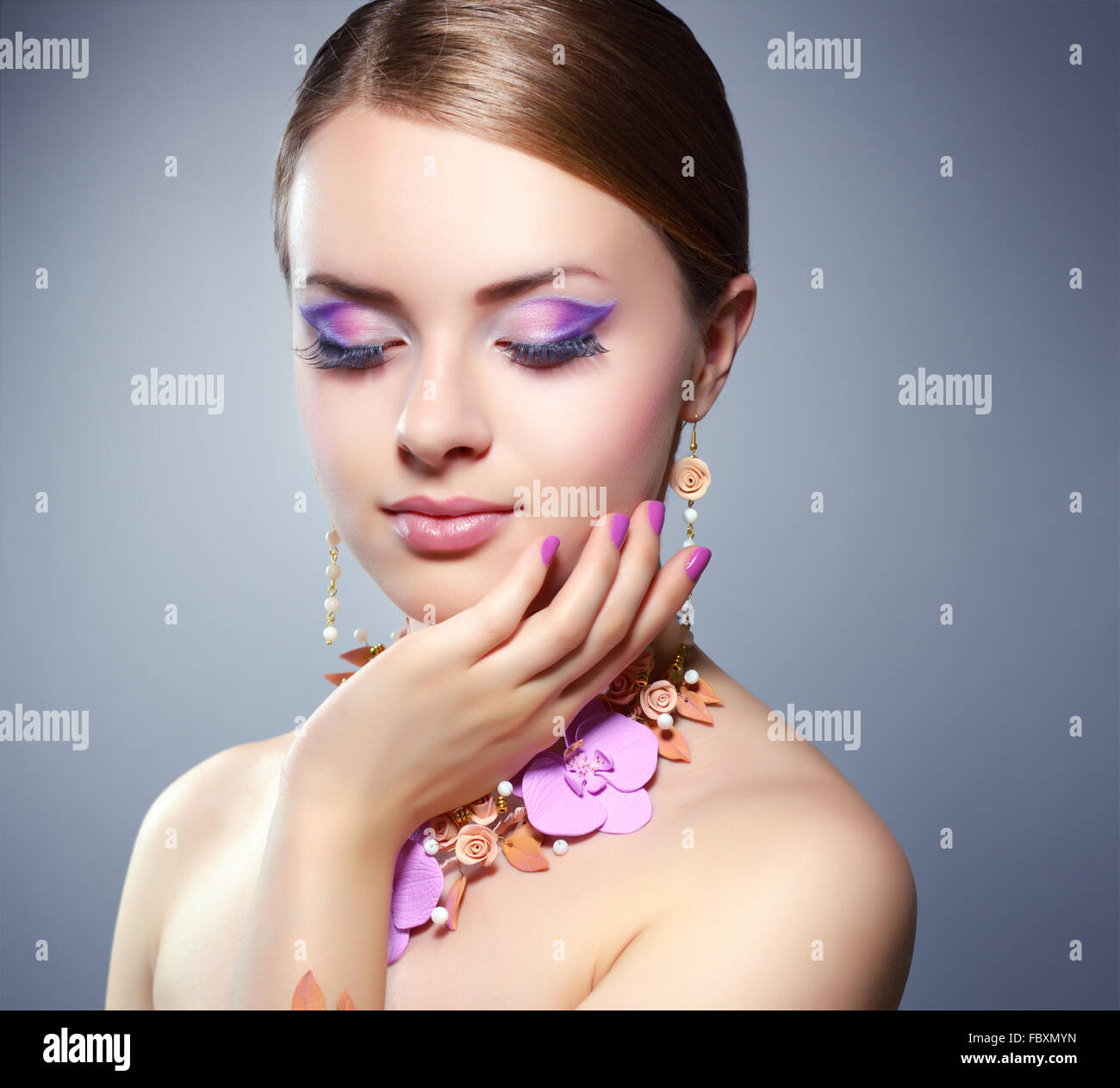 Girl with beautiful make-up Stock Photo - Alamy