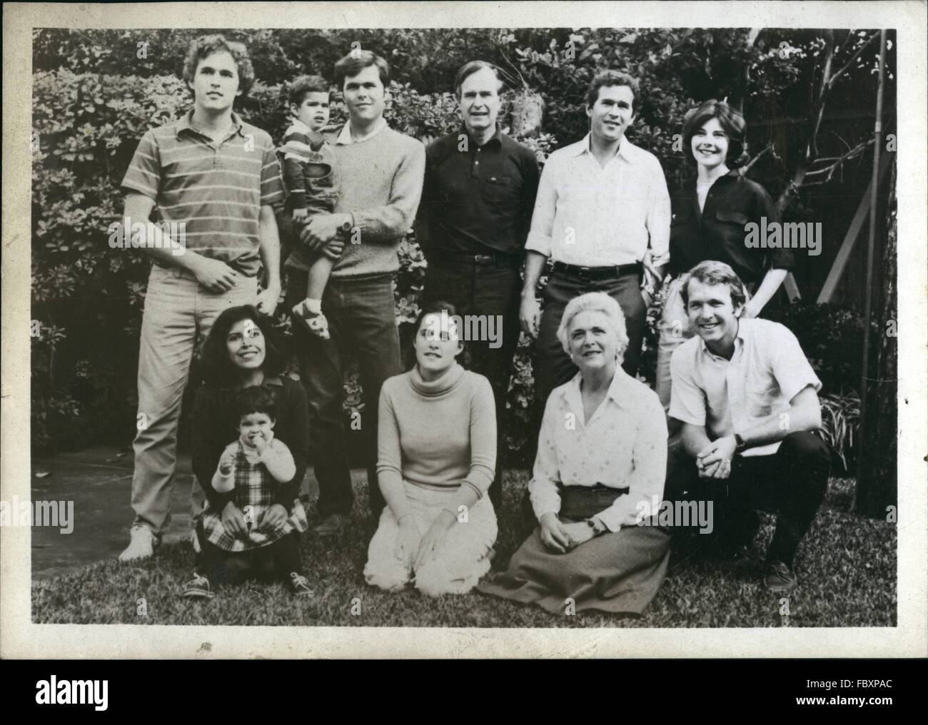 1976 - George Bush family brother sister children kids Jeb sr jr ...