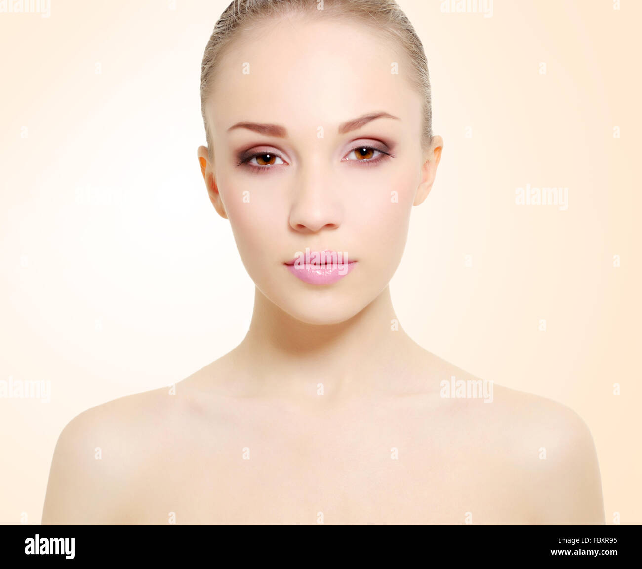 Portrait of girl with clean skin Stock Photo - Alamy