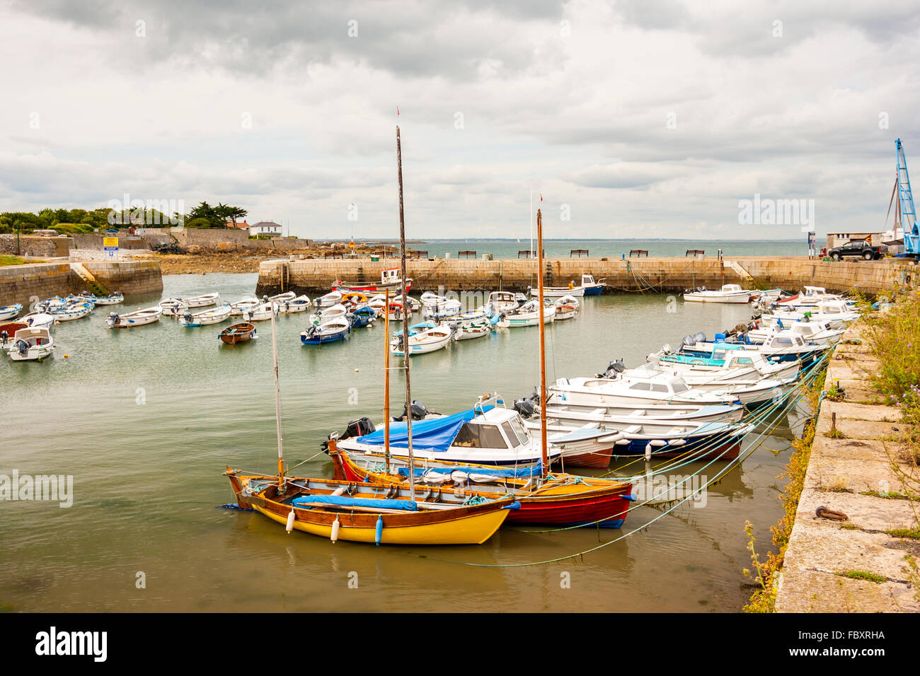 View of a harbour on the fishing port Stock Photo - Alamy