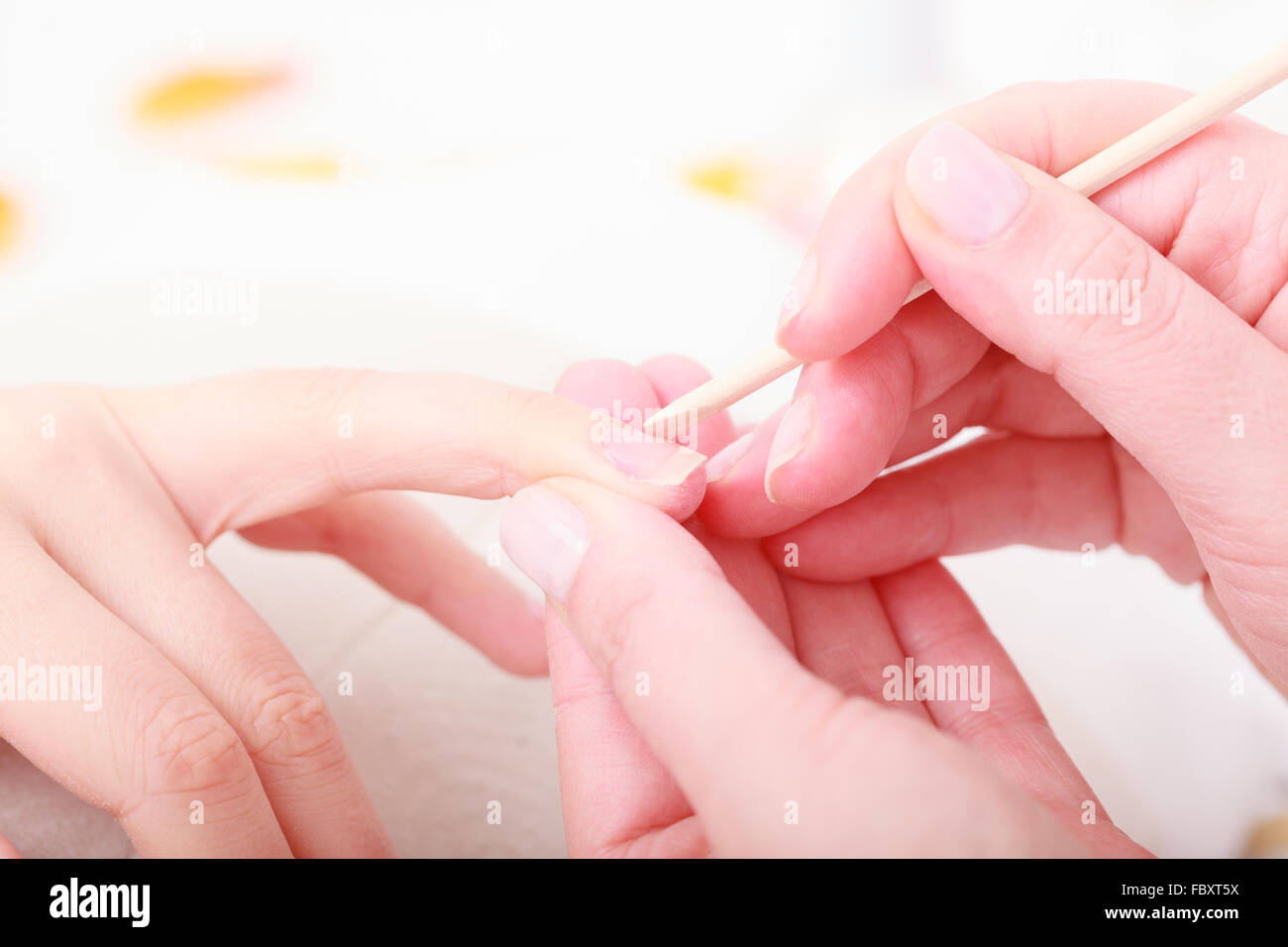 Manicure Cuticles Finger Female Salon High Resolution Stock Photography ...