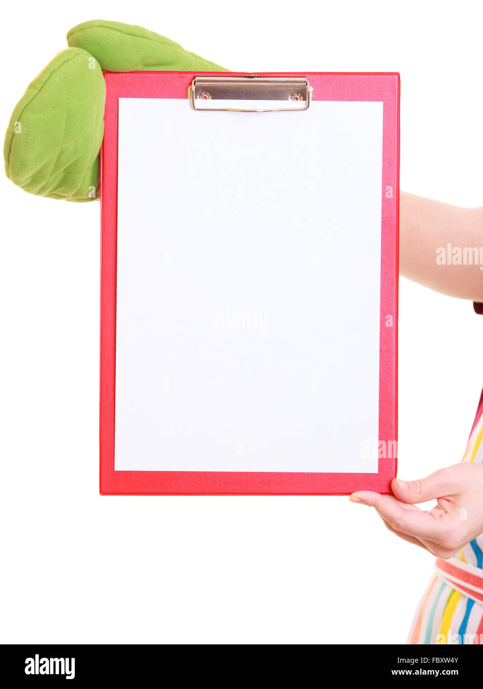 Chef showing clipboard empty blank hi-res stock photography and images ...