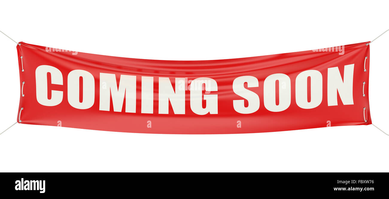 Coming soon concept isolated on white background Stock Photo - Alamy