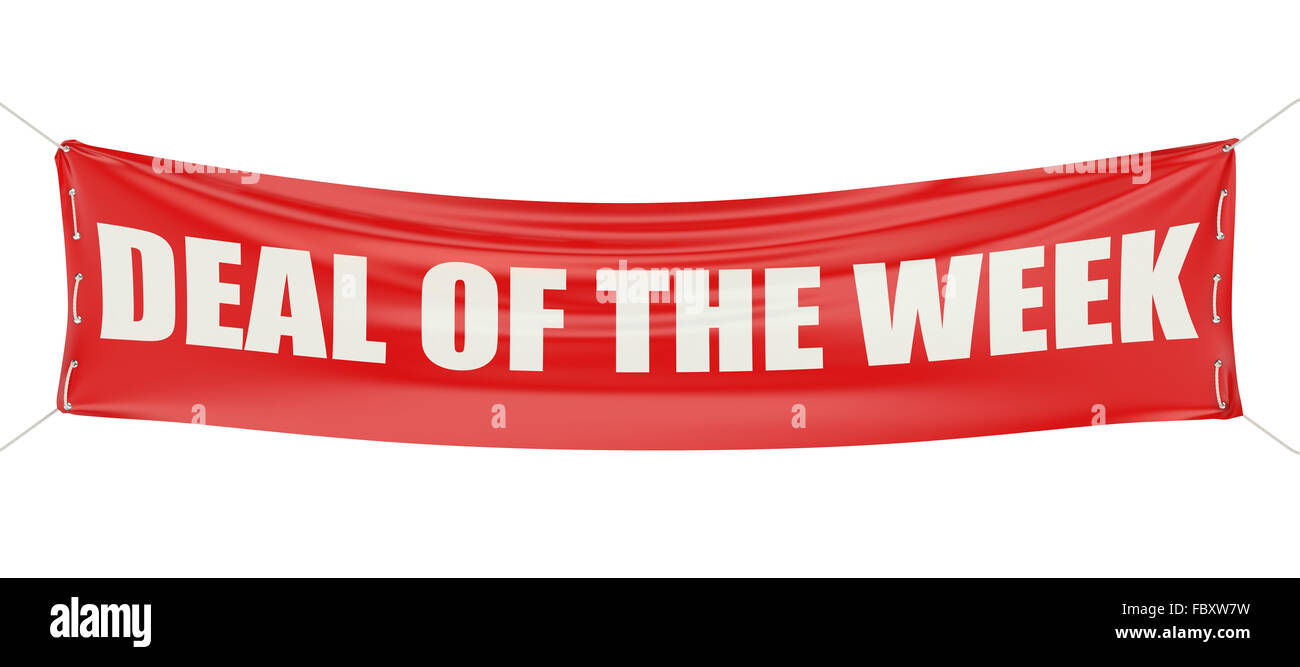 Deal of the week concept on the red banner Stock Photo - Alamy