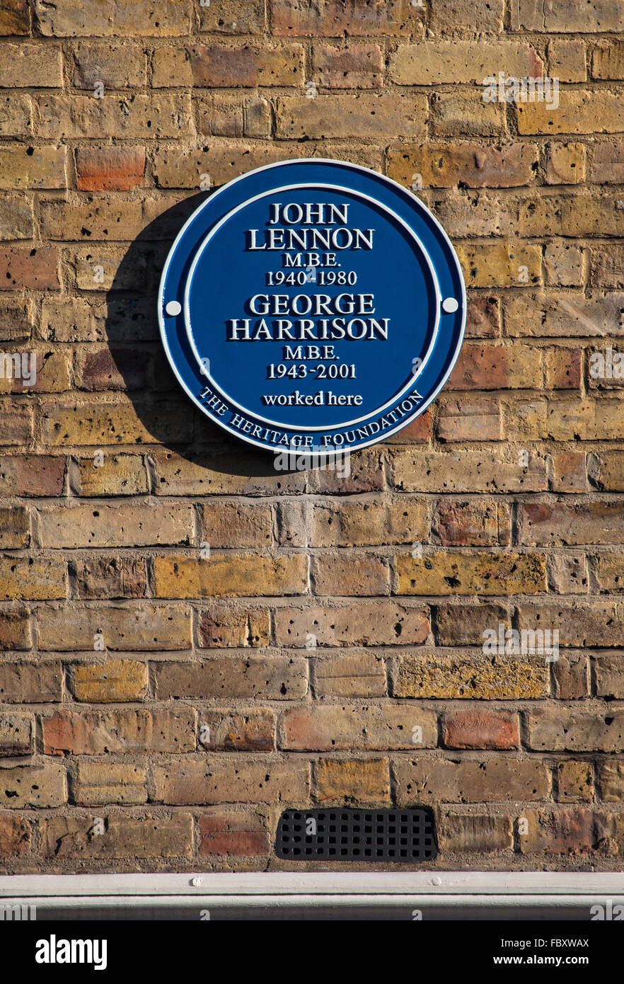 A blue plaque marking the former location of The Beatles’ defunct Apple ...
