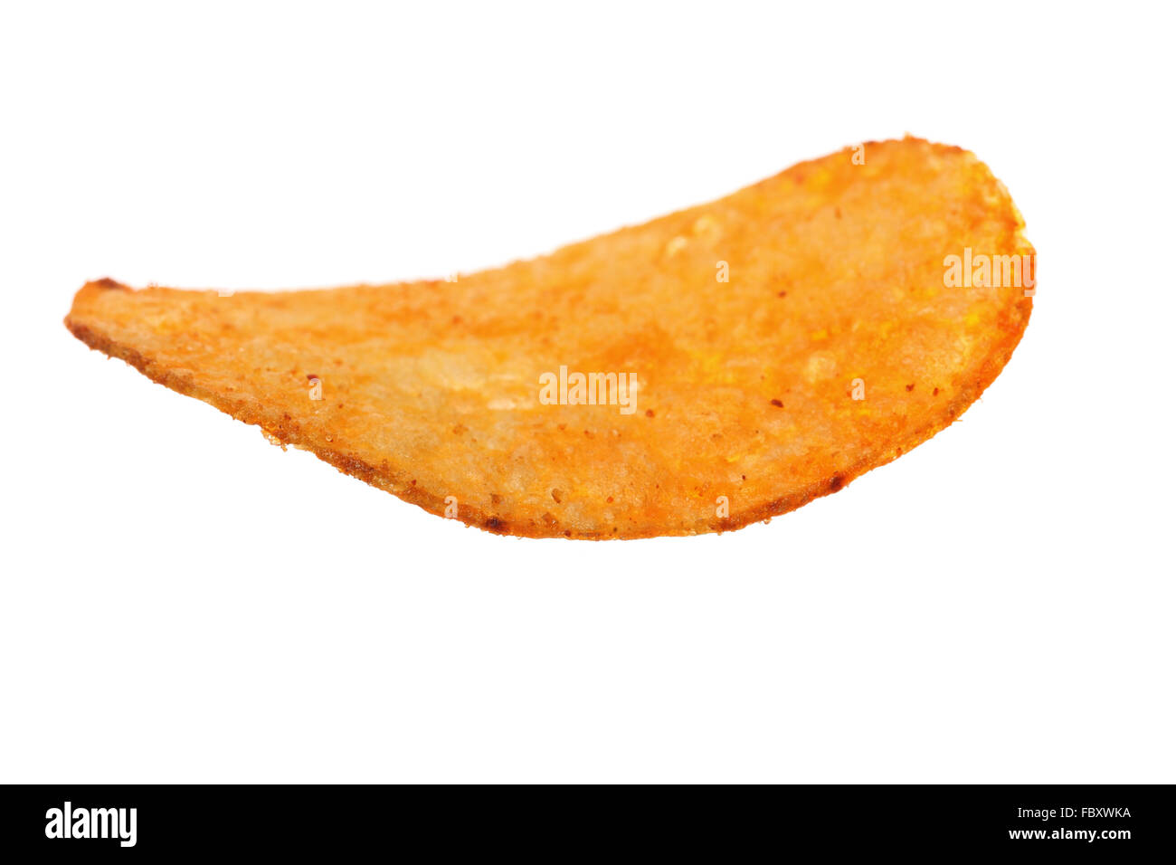 One potato chips isolated on a white background Stock Photo - Alamy