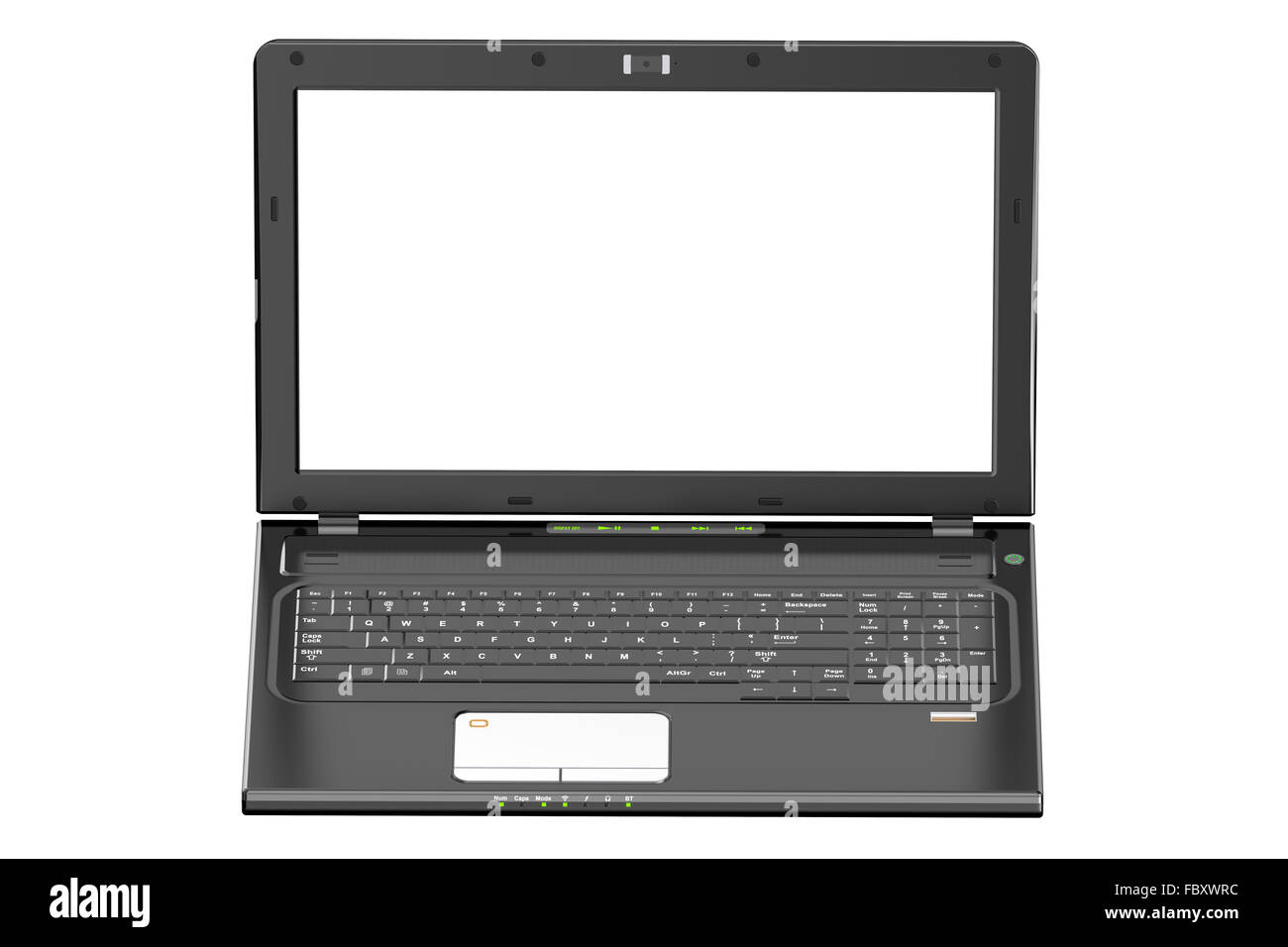 Laptop with white screen isolated on white background Stock Photo - Alamy