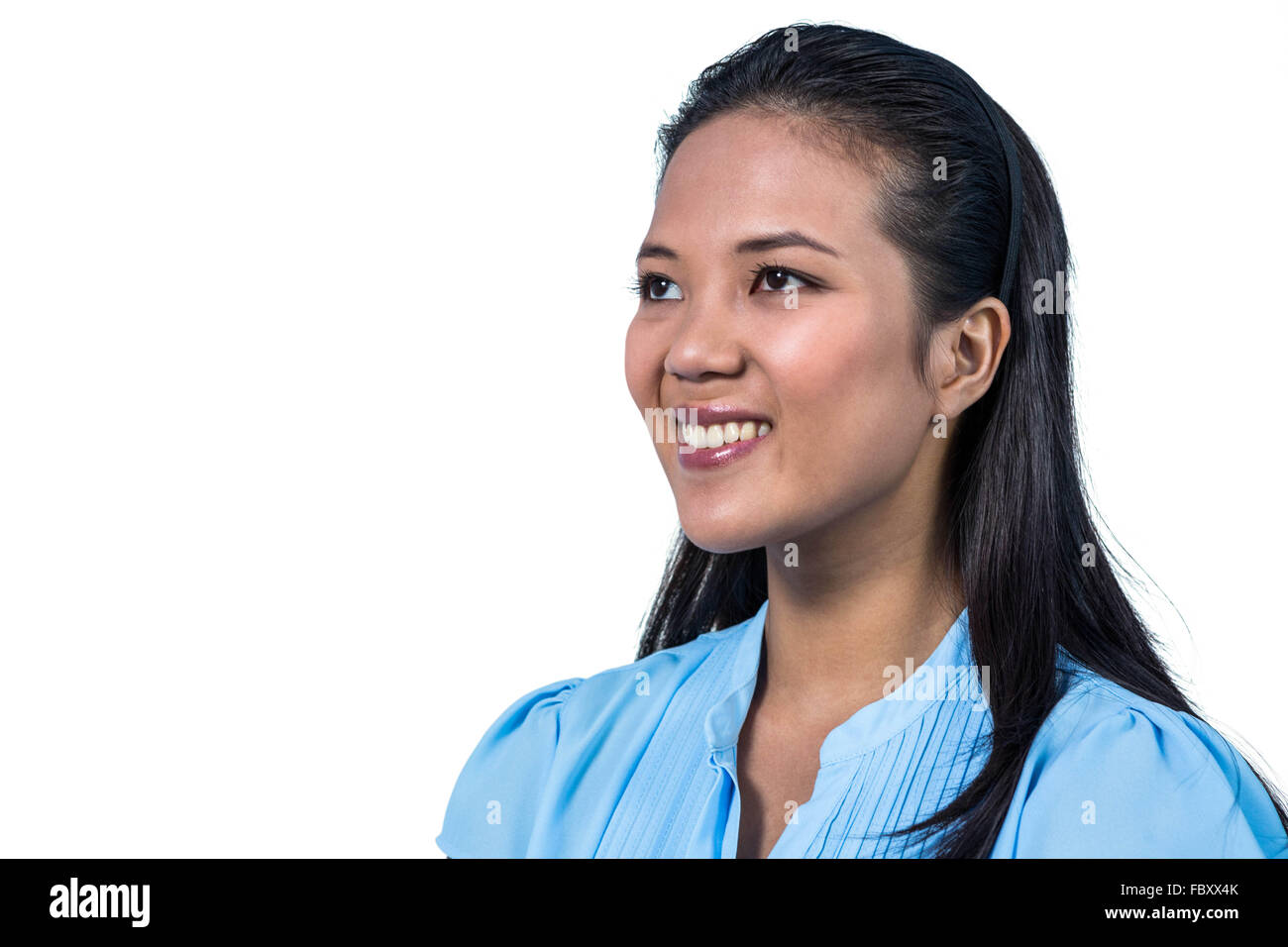 Side view smiling businesswoman hi-res stock photography and images - Alamy