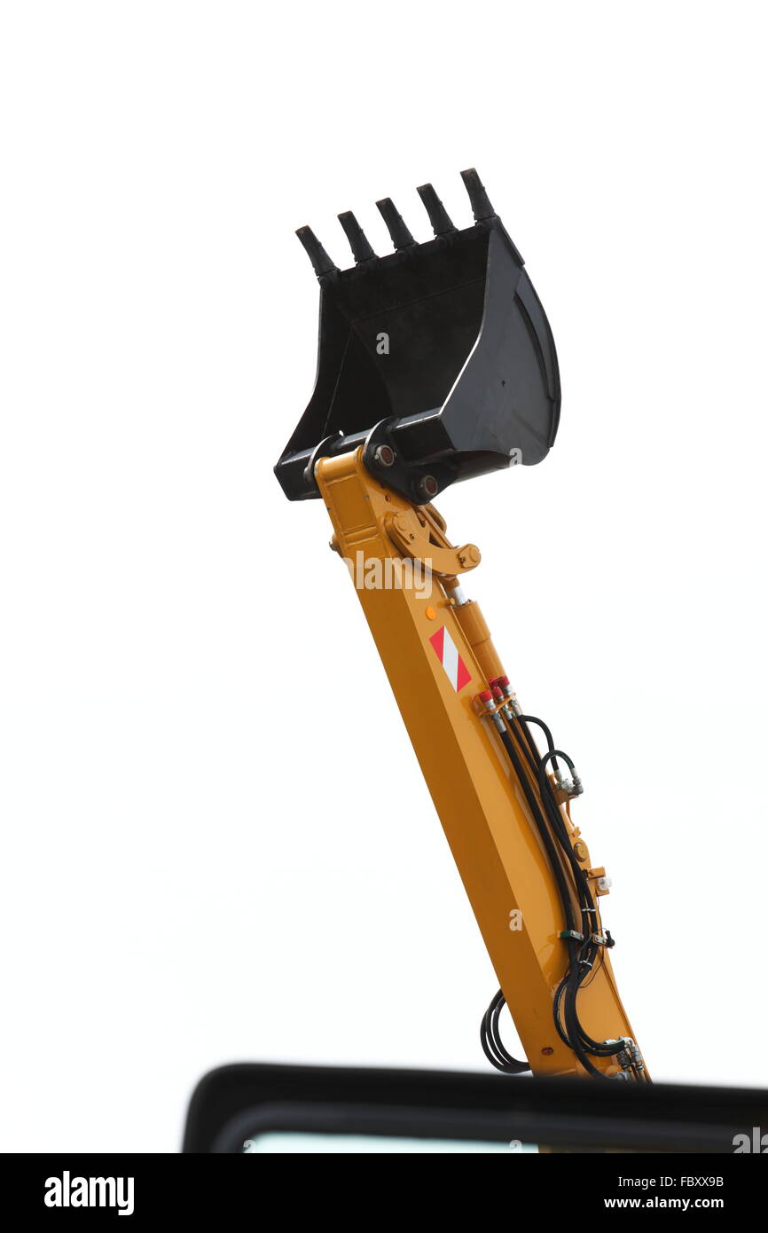 Digger excavator isolated on white background Stock Photo - Alamy